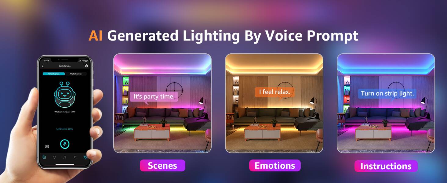 Lepro S1 AI Smart LED Strip Light 20M one roll, App & Voice Control ...