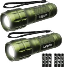 LE LED Torch Battery Powered, LE1000 Hand Flashlight, Adjustable Focus ...