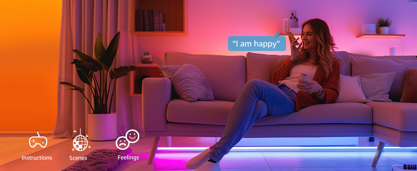 Lepro AI Smart LED Strip Light 10M, Alexa & Google Assistant Compatible ...